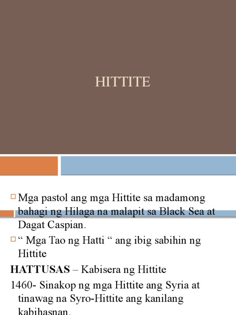 Kabihasnang Hittite | PDF