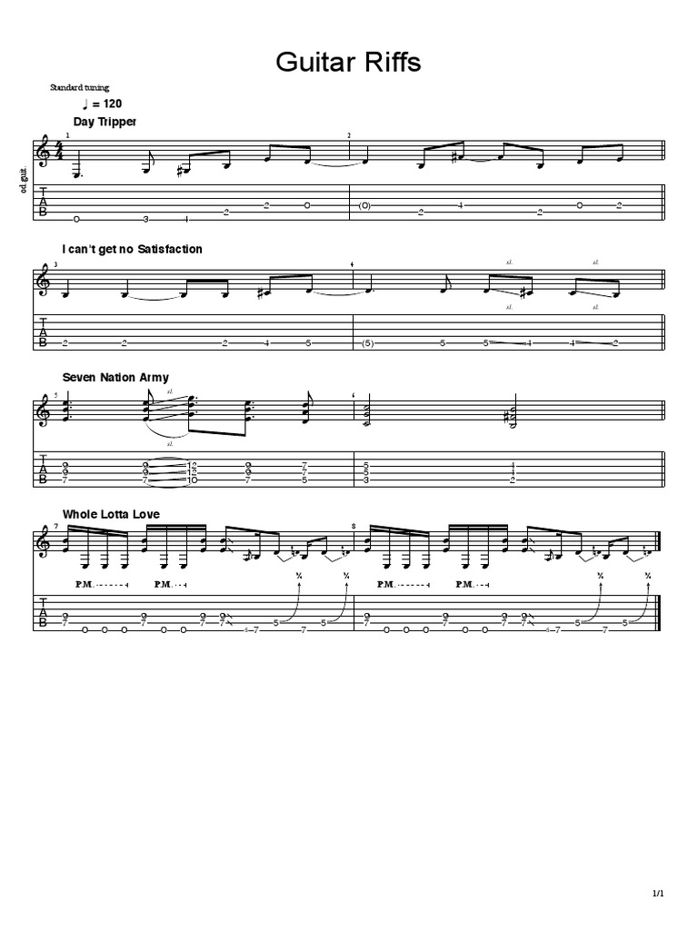 Guitar Riffs | PDF | Musical Forms | Songs
