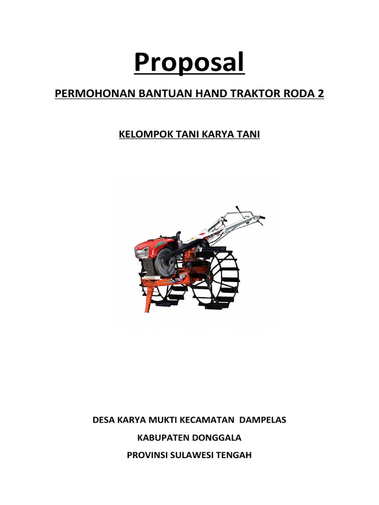 PROPOSAL UNTUK BANTUAN TRAKTOR | PDF