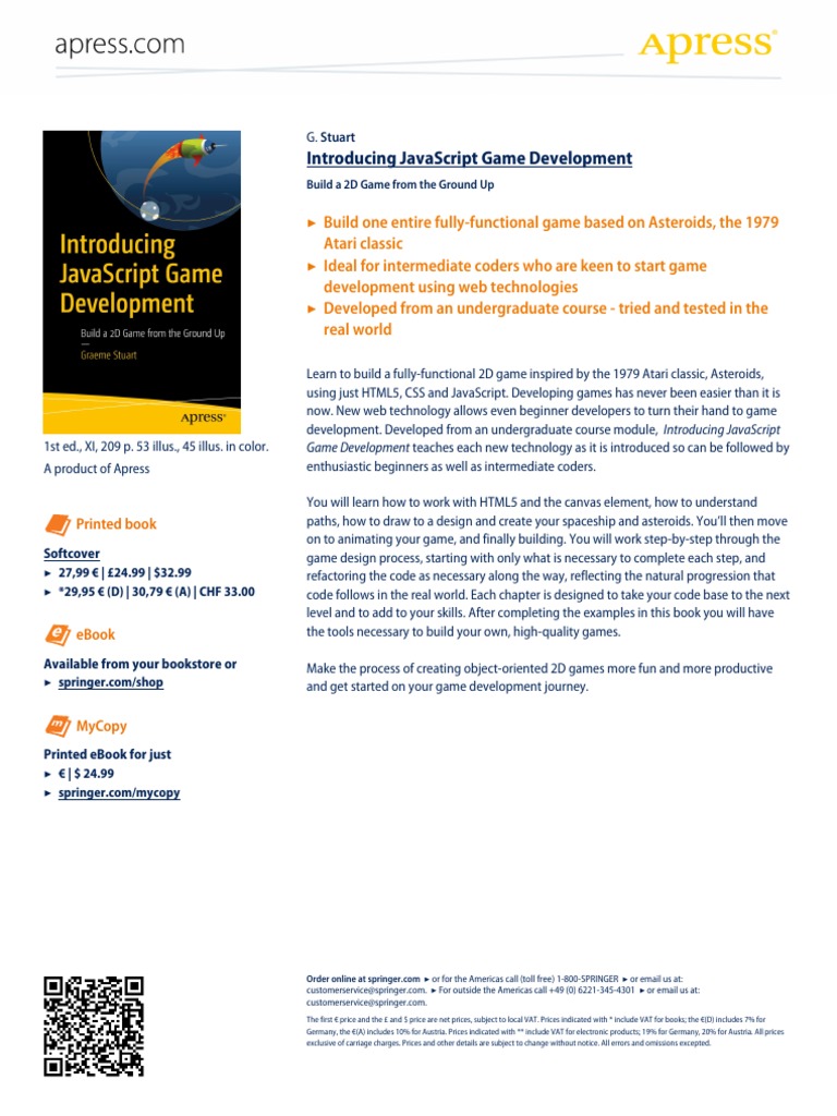 Introducing Javascript Game Development: Printed Book | PDF | Computer Programming | Computing