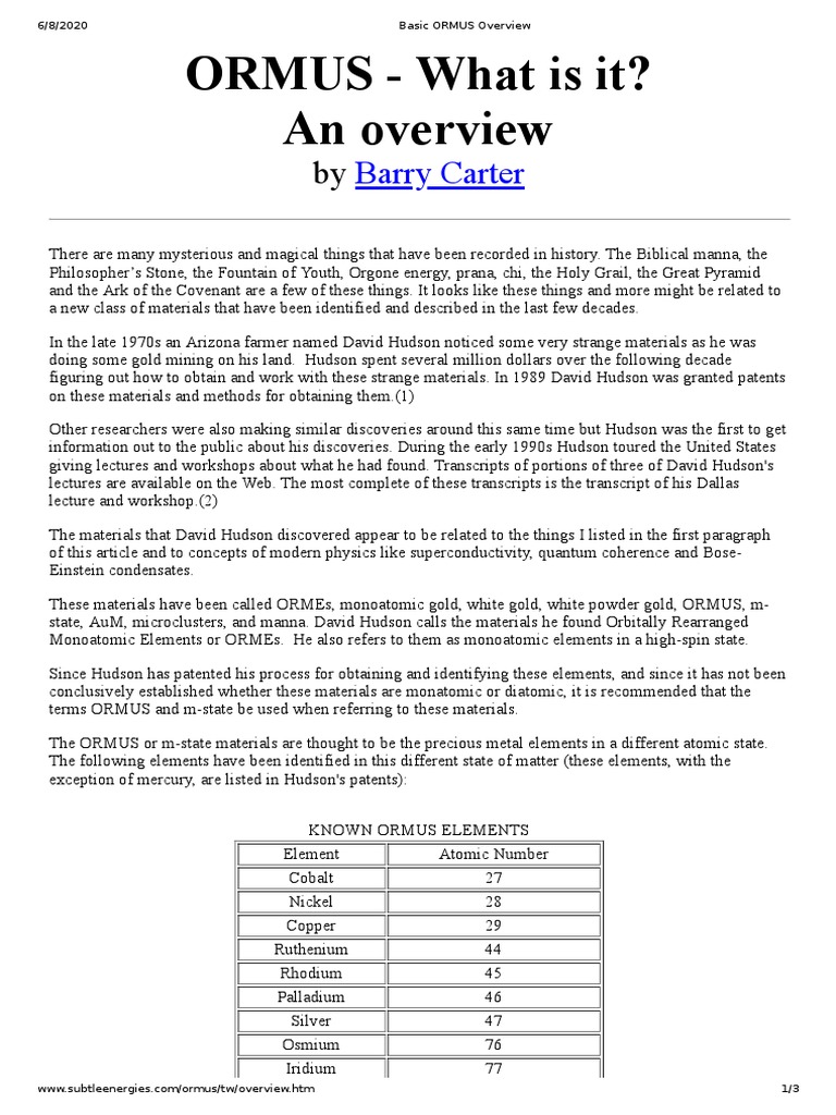 Discovering ORMUS: Modern Alchemy | PDF | Electron | Boson