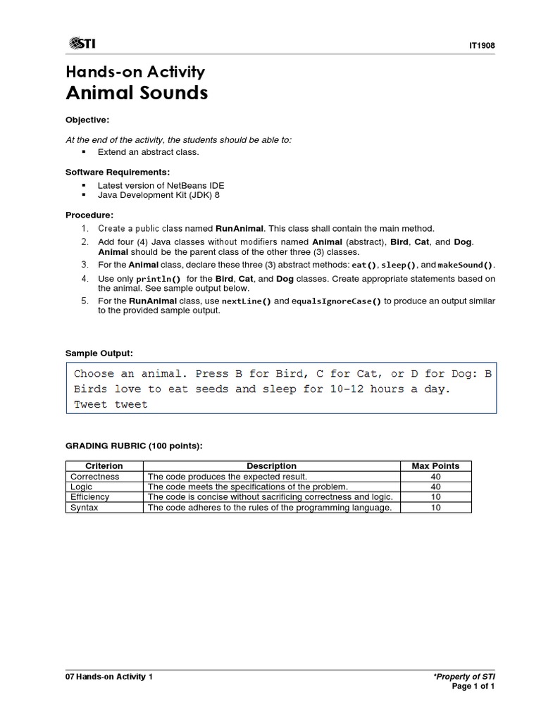 07 Hands-On Activity 1 | PDF