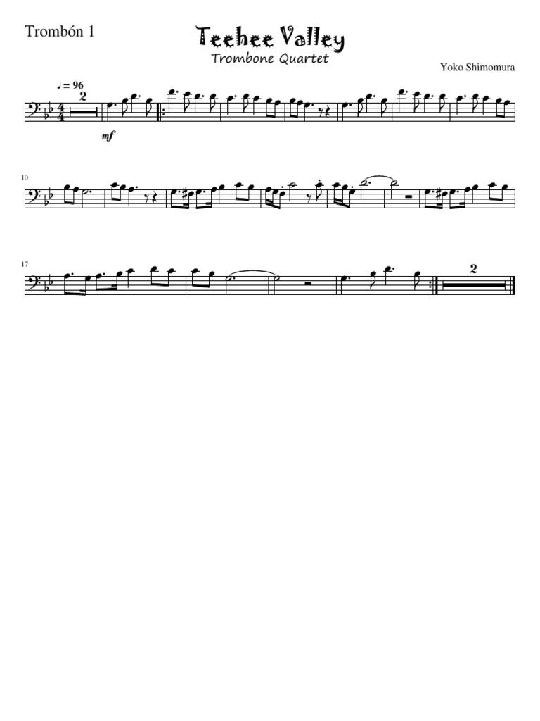 Teehee Valley-Trombón 1 PDF | PDF
