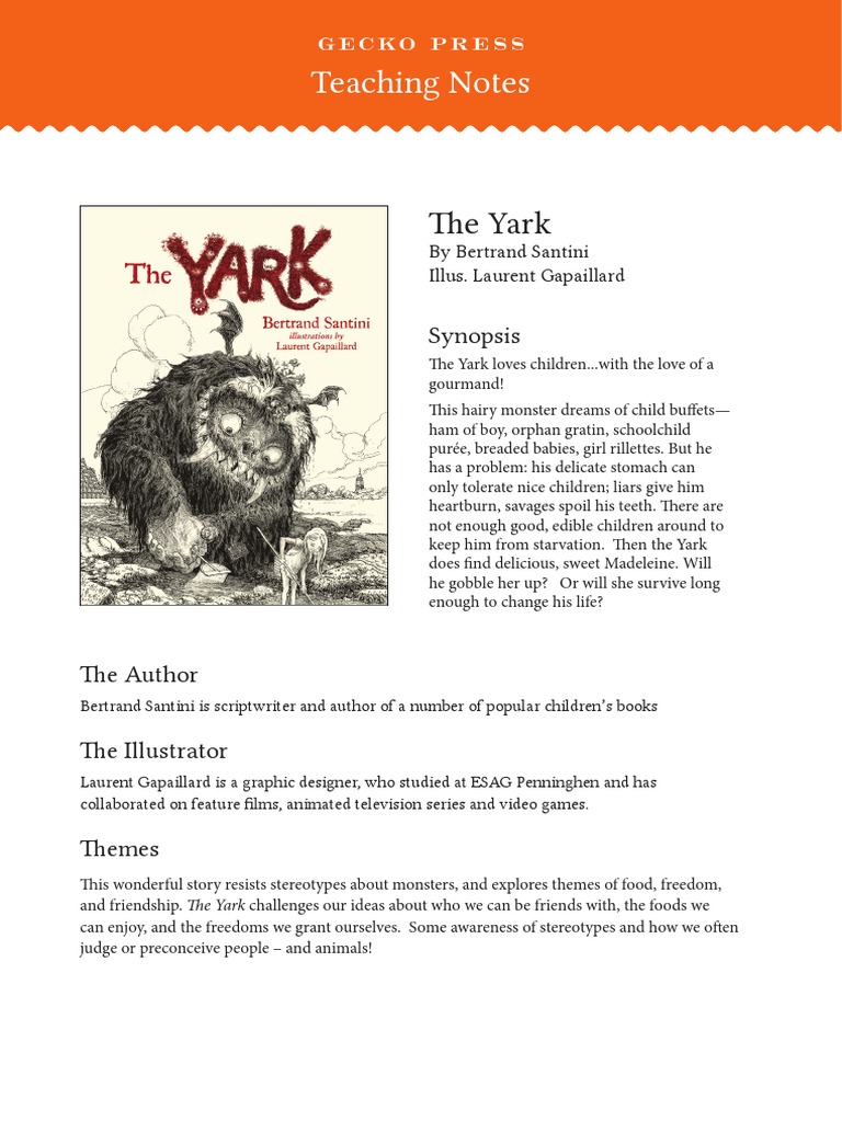 Yark The - Teaching Notes | PDF