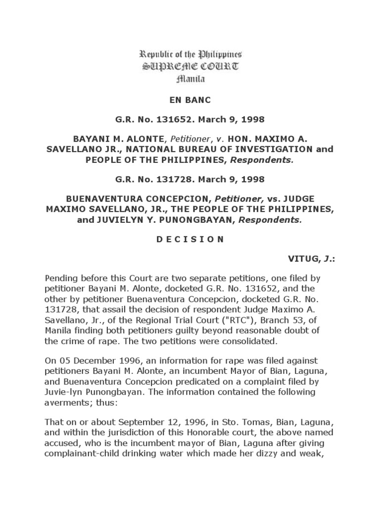 Rape Case Against Laguna Mayor Alonte | PDF | Trials | Prosecutor