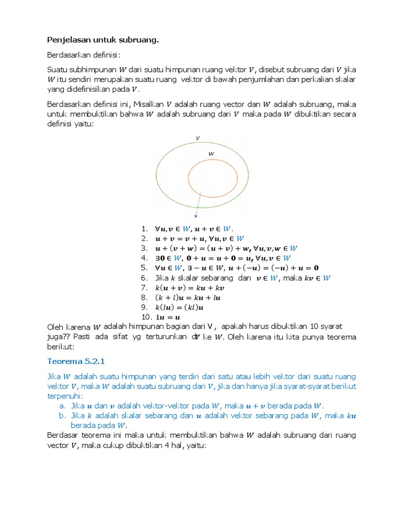 Defining Subspaces Pdf