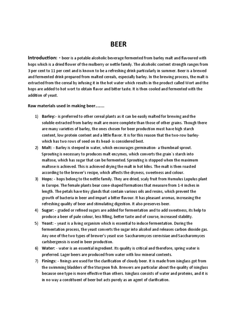 An In-Depth Exploration of the Brewing Process: From Barley to Bottles ...
