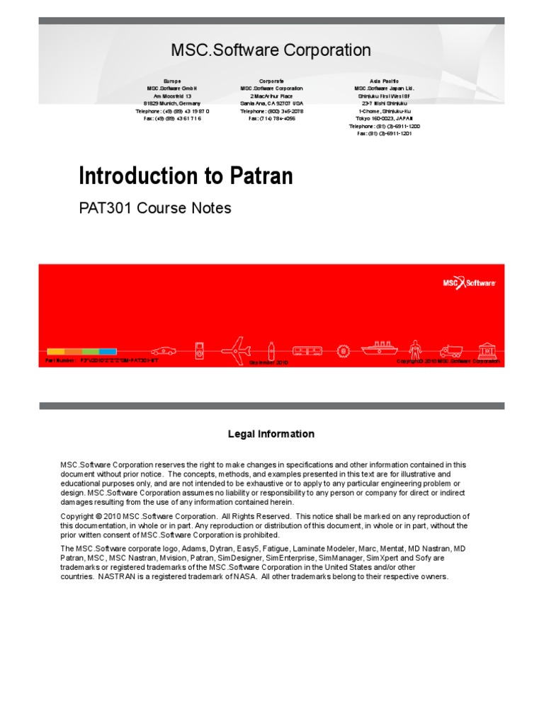 Patran 2010 Training 301 Coursenotes PDF | PDF | Graphical User ...