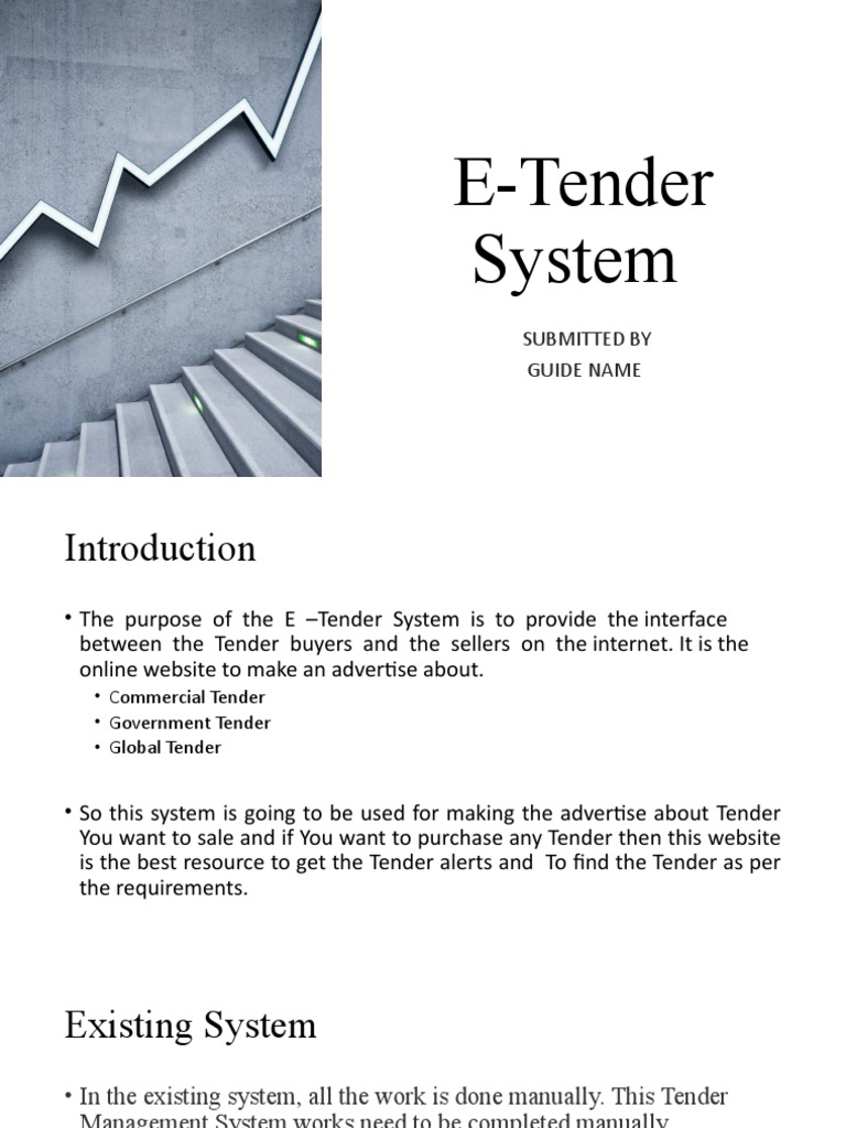 E-Tender System: Submitted by Guide Name | PDF | Login | Password