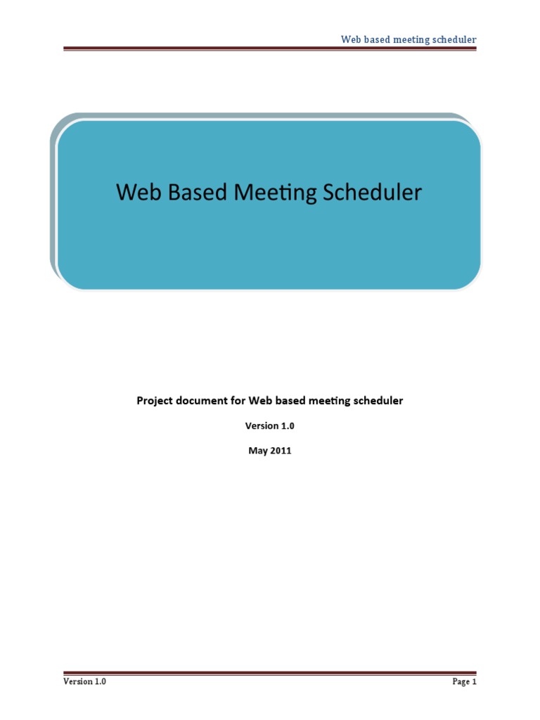 Web Based Meeting Scheduler | PDF | Web Application | Client–Server Model