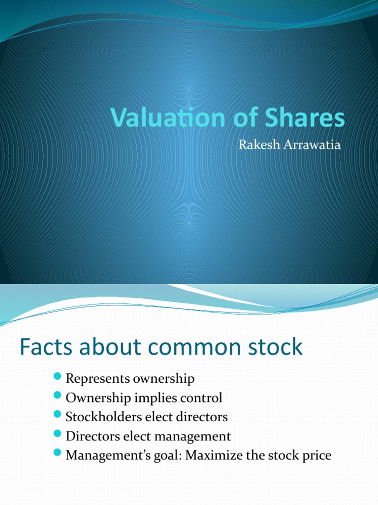 Valuation of Shares | PDF | Free Cash Flow | Cost Of Capital