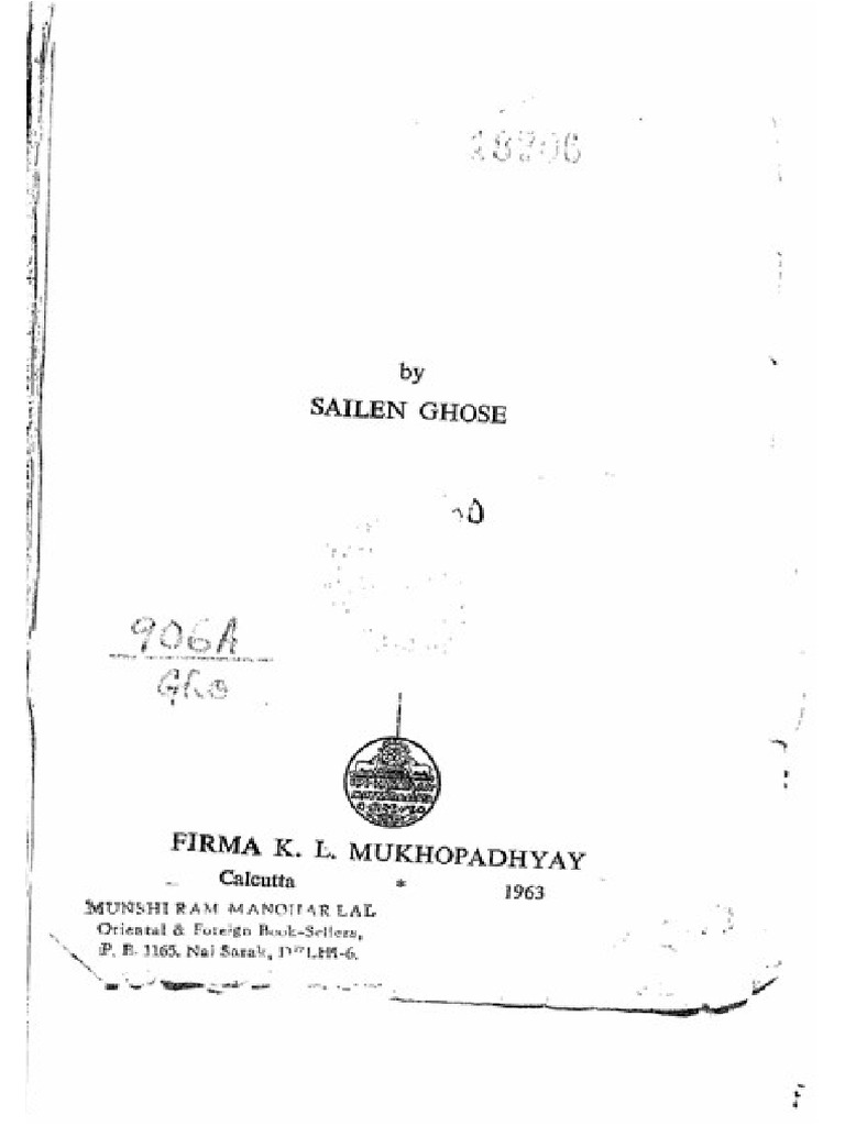 Sailen Ghosh - Archives in India | PDF