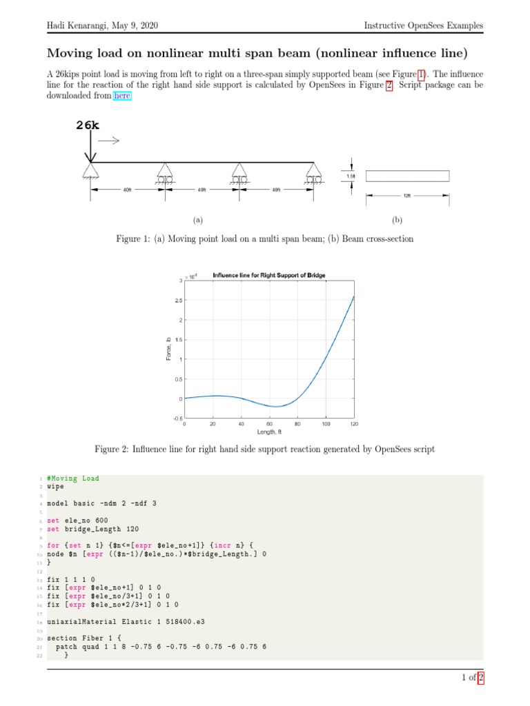 OpenSees Examples by Hadi Kenarangi | PDF | Teaching Methods ...