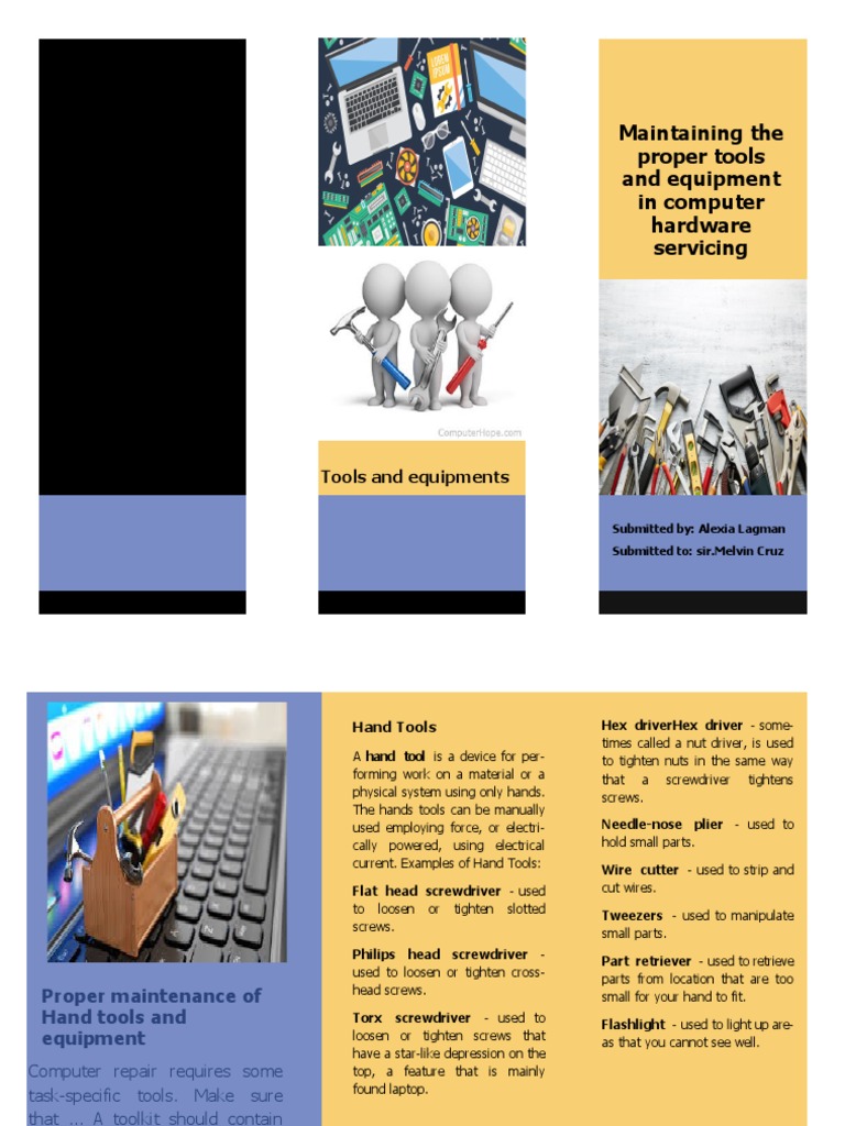 Maintaining The Proper Tools and Equipment in Computer Hardware ...