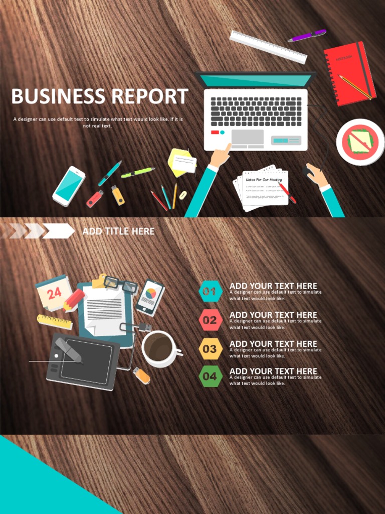Wood Grain Background Business Report PowerPoint Templates | PDF