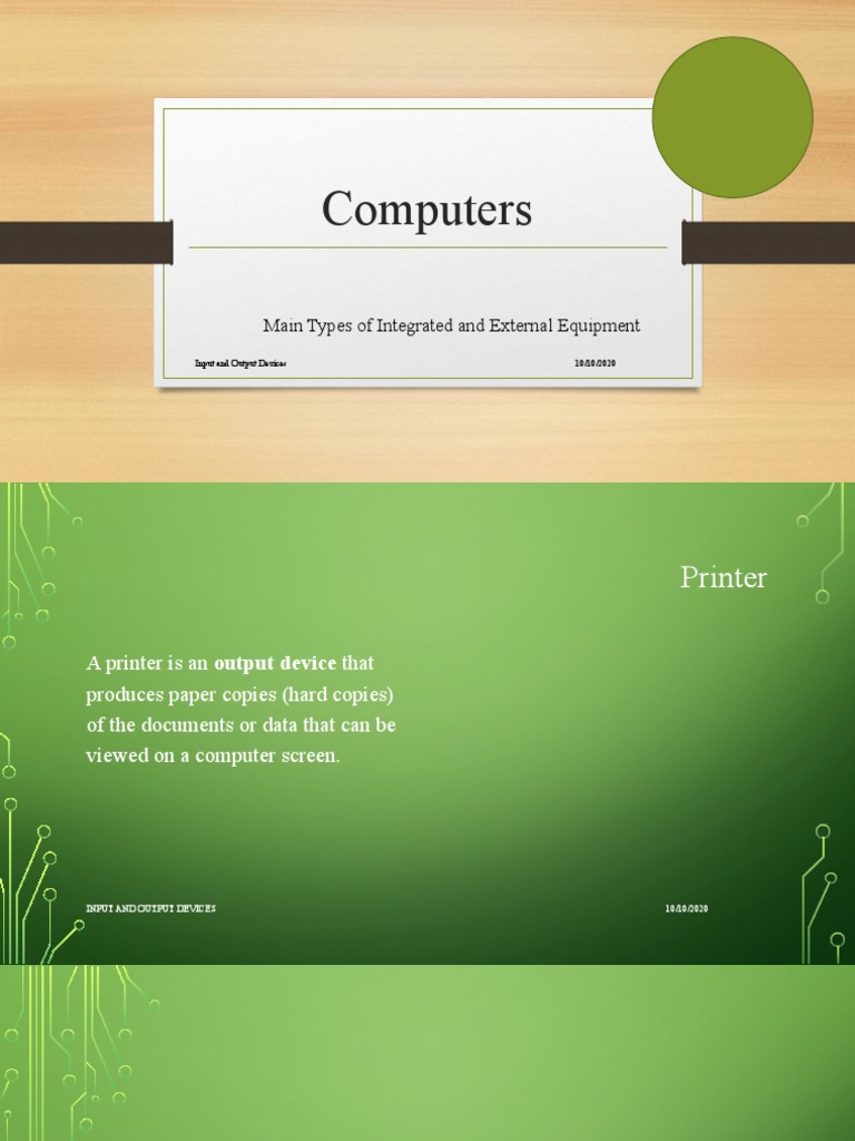 Computers: Main Types of Integrated and External Equipment | PDF