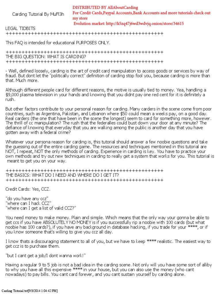 Carding Tutorial PDF | PDF | Credit Card | Proxy Server