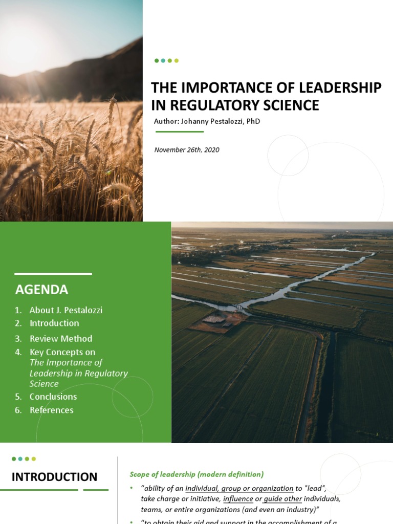 Importance of Leadership in Regulatory Science | PDF | Science | Chemicals
