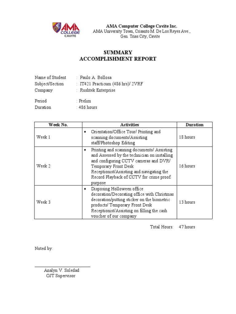 008 - Summary Accomplishment Report | PDF | Media Technology | Mass Media
