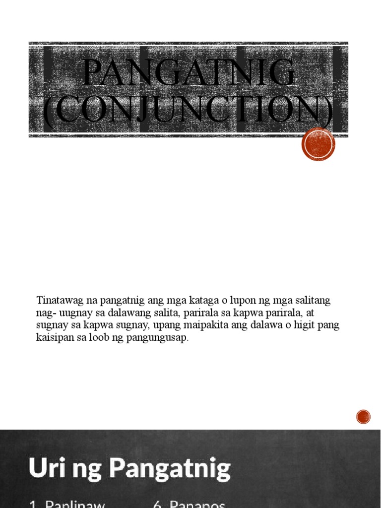Pangatnig (Conjunction) | PDF