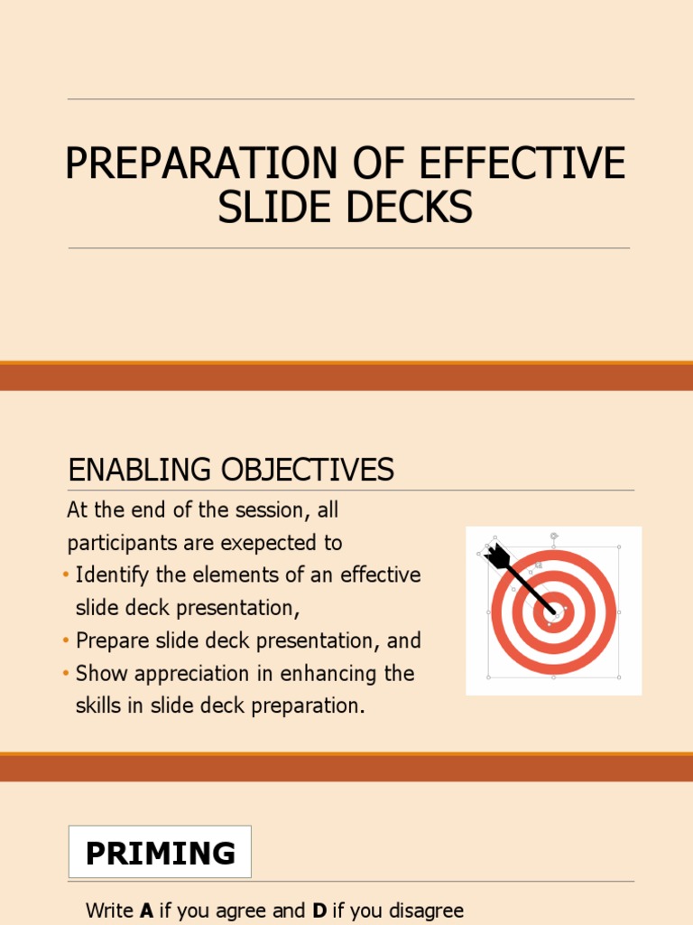 Preparation of Effective Slide Decks | PDF | Microsoft Power Point | Graphics