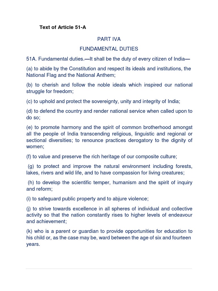Fundamental-Duties 0 | PDF