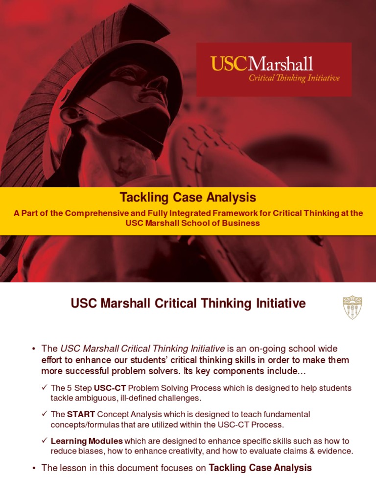 Tackling Case Analysis | PDF | Critical Thinking | Case Study