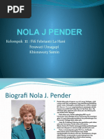 TEORI KEPERAWATAN HPM (Nola J Pender) | PDF