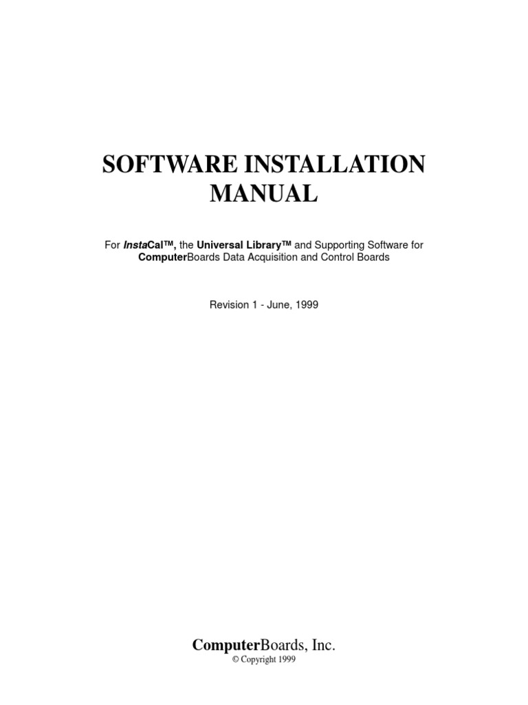 Software Installation Manual: Computerboards, Inc | PDF | Dos ...