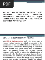 RA 11479 - Anti-Terrorism Act of 2020 | PDF | Detention (Imprisonment) | Arrest