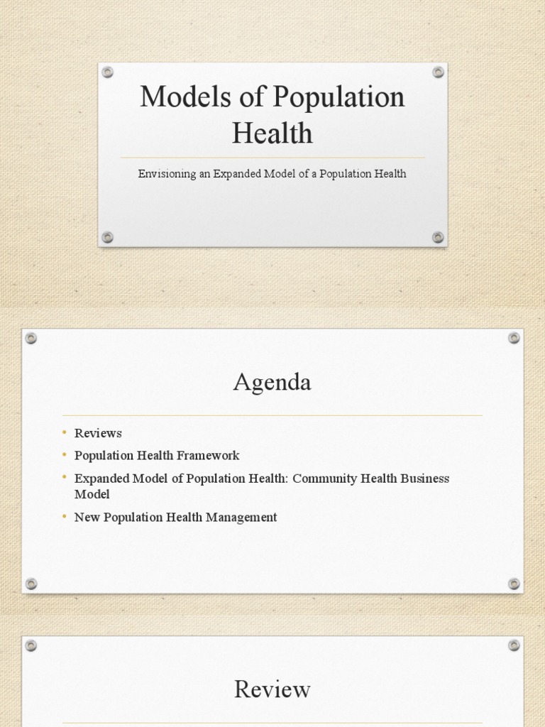 Models of Population Health | PDF | Community | Health Care