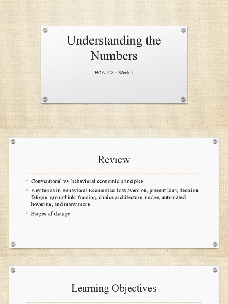 Understanding The Numbers: HCA 528 - Week 5 | Download Free PDF ...