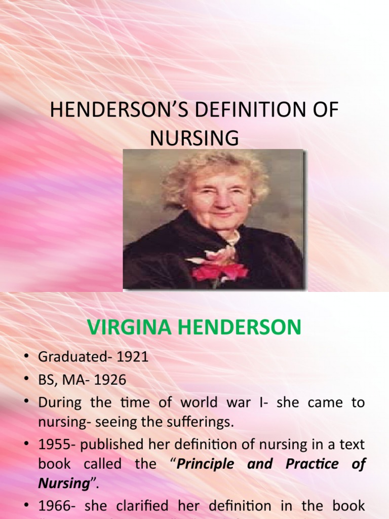 Virginia Henderson's Groundbreaking Definition of Nursing and its 14 ...