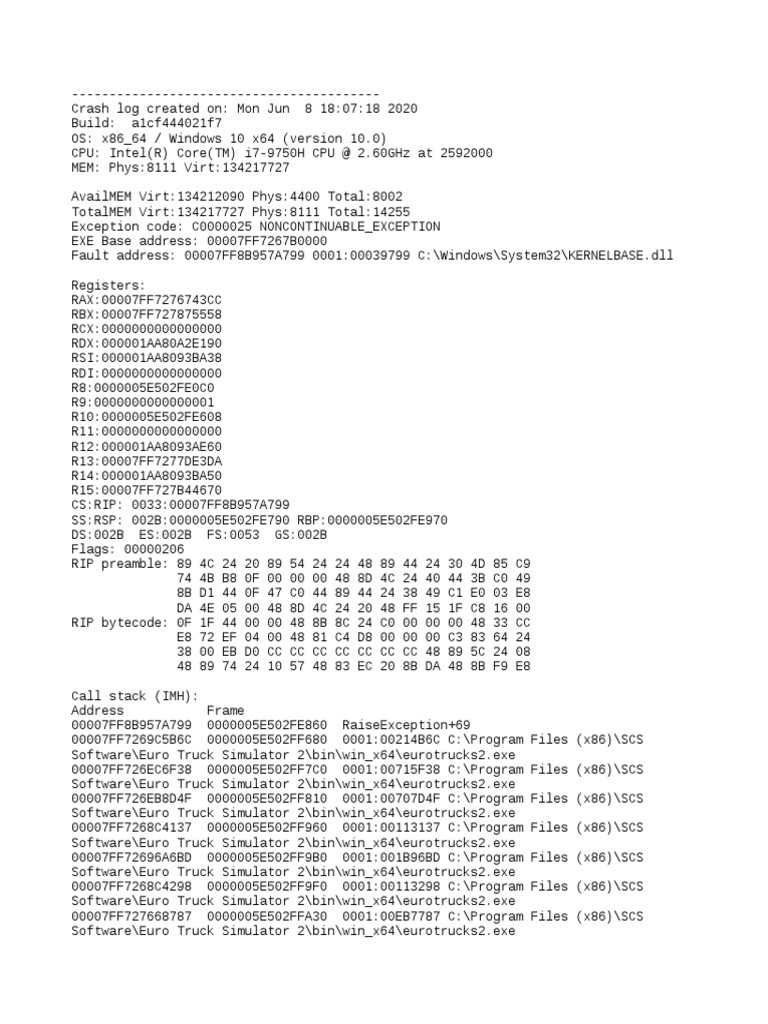 Game Crash | PDF | Operating System Technology | Ibm Pc Compatibles