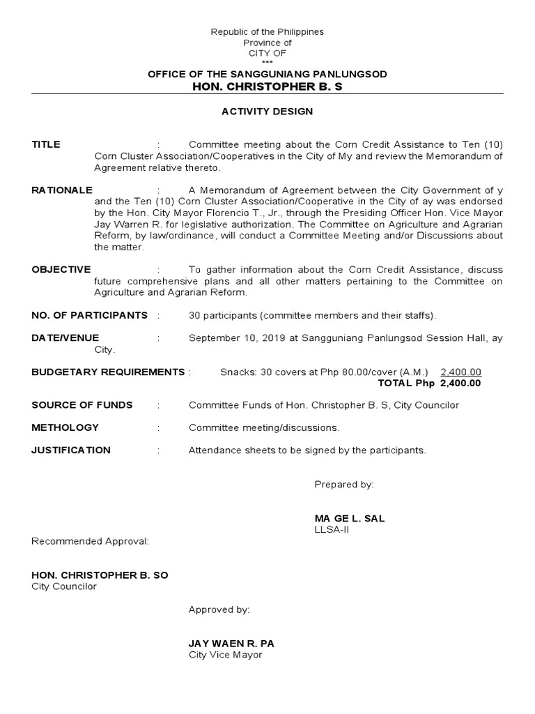 activity design draft