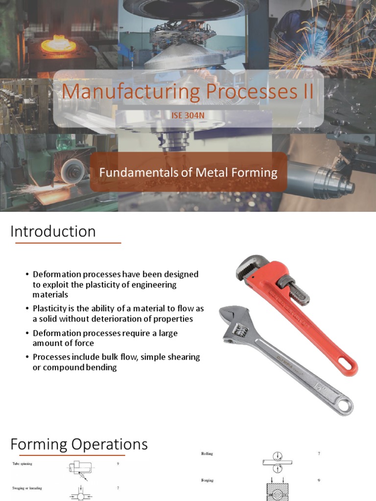 Manufacturing Processes II: Fundamentals of Metal Forming | PDF | Wear ...