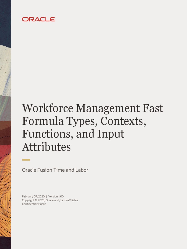 Workforce Management Formula Overview | PDF | Parameter (Computer ...