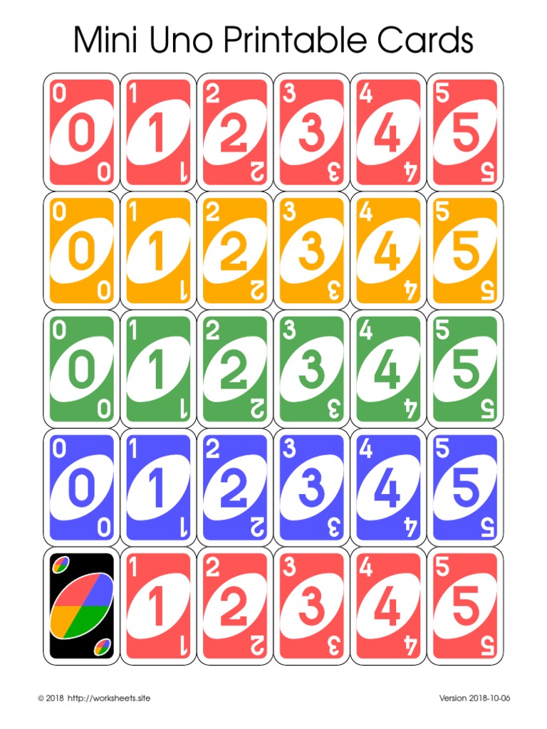 Uno Printable Cards PDF | PDF