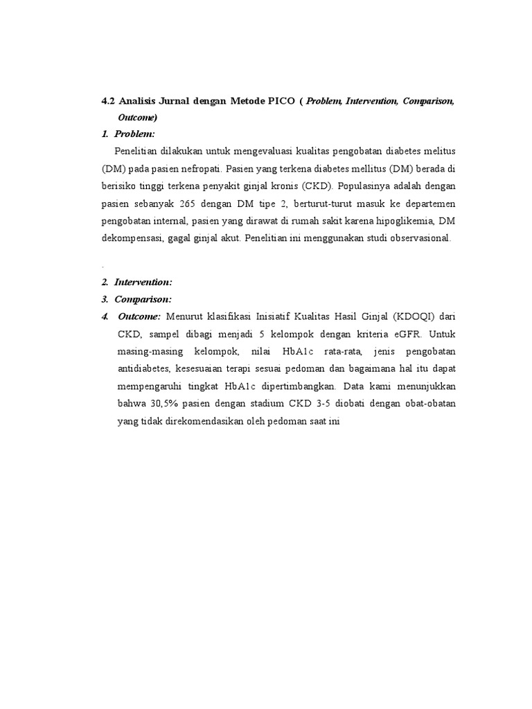 Analisis Jurnal Dengan Metode Pico | PDF | Kesehatan Holistik