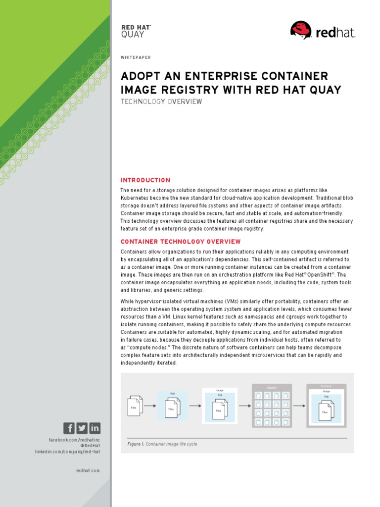 Adopt An Enterprise Container Image Registry With Red Hat Quay | PDF ...