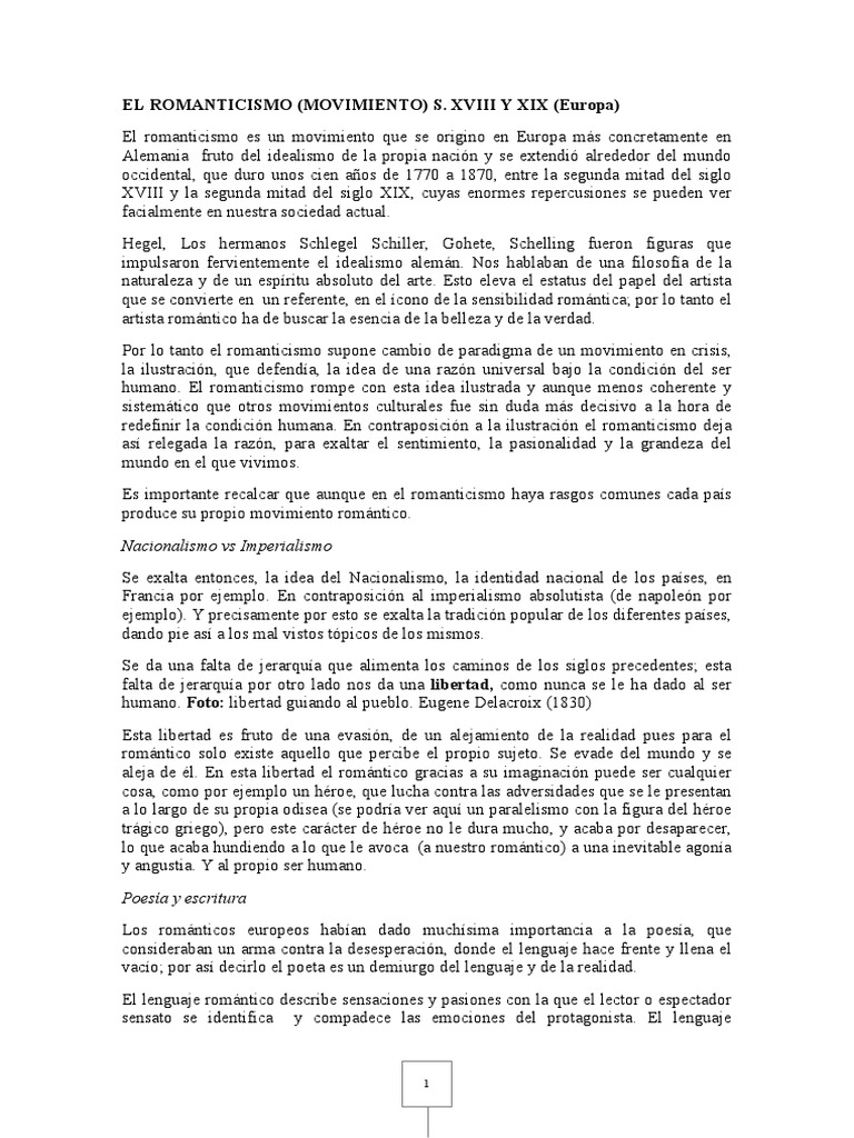 Presentación Romanticismo | PDF | Romanticismo | Era de iluminacion