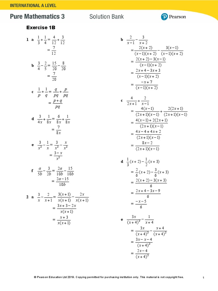 Ial Maths p3 Ex1b PDF | PDF | Mathematical Analysis | Computational Science