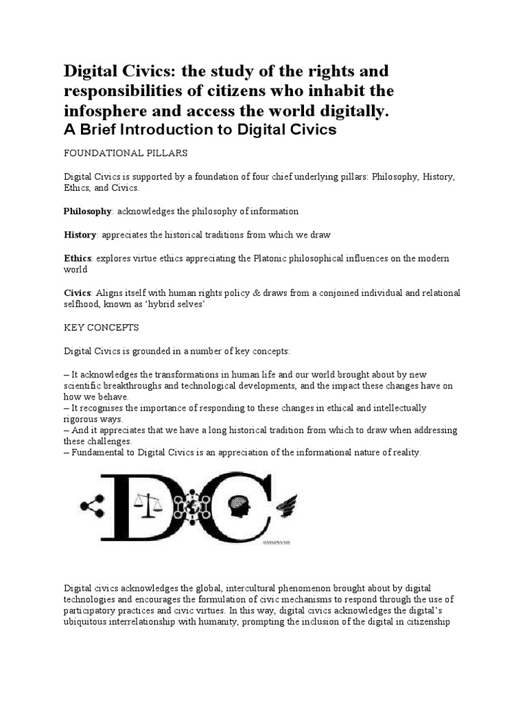 Digital Civics: The Study of The Rights and Responsibilities of ...