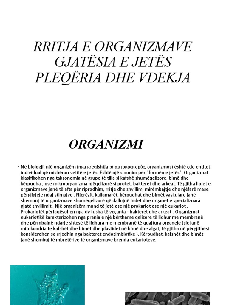 Rritja e Organizmave Gjatësia e Jetës Pleqëria Dhe | PDF