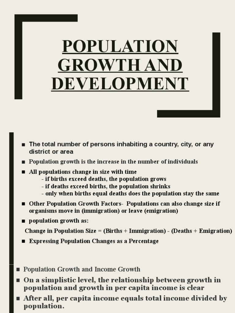 Population Growth and Development | PDF | Economic Growth | Family Planning