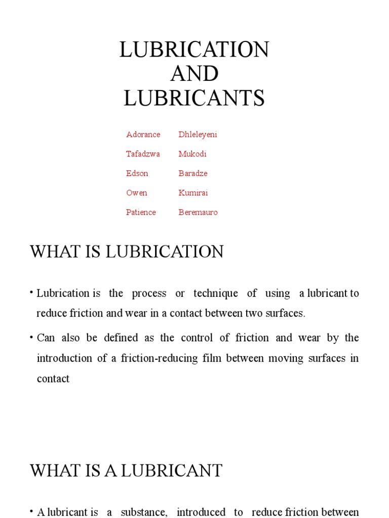 Understanding Lubrication and Lubricants | PDF | Lubricant | Bearing ...