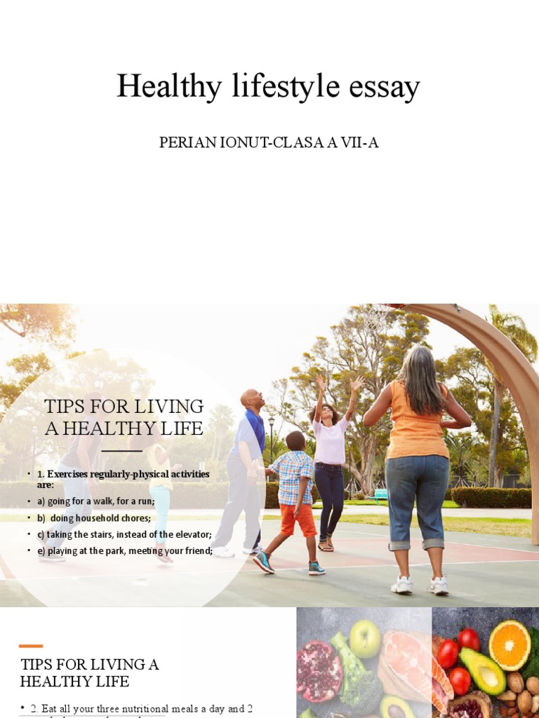 Healthy Lifestyle Essay: Perian Ionut-Clasa A Vii-A | PDF