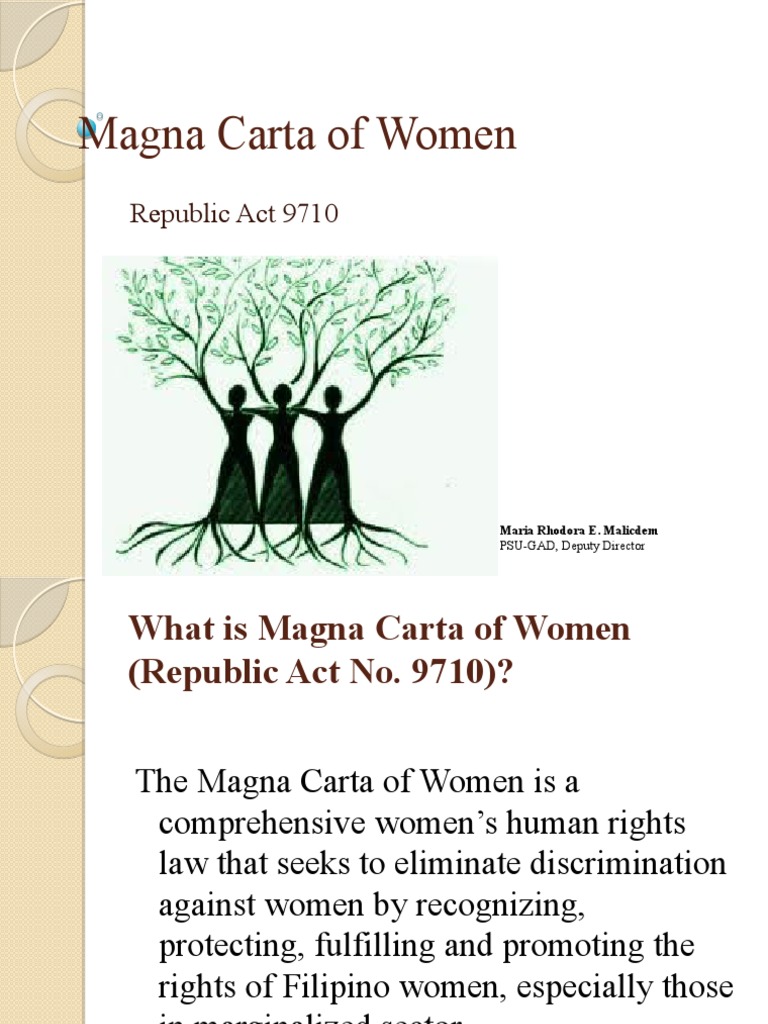 Magna Carta of Women | PDF | Women's Rights | Discrimination & Race Relations