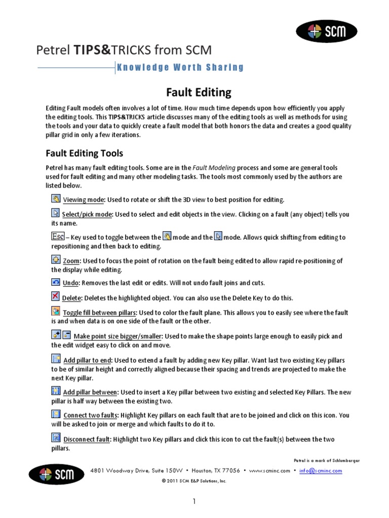 SCM Fault Editing Petrel 2010 PDF | PDF | Icon (Computing) | Computing