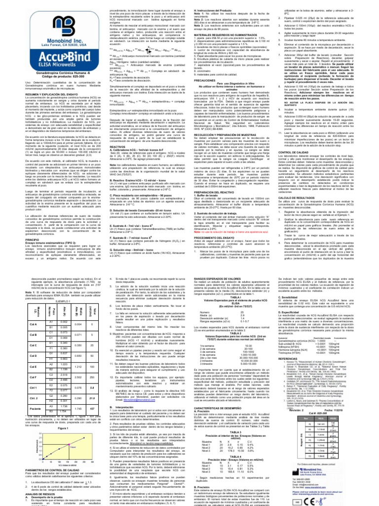 HCG ELISA PDF | PDF | Gonadotropina coriónica humana | Elisa